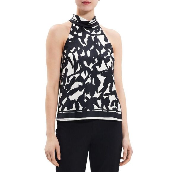 Theory | Tops | Theory Roll Neck Silk Halter Top | Poshmark